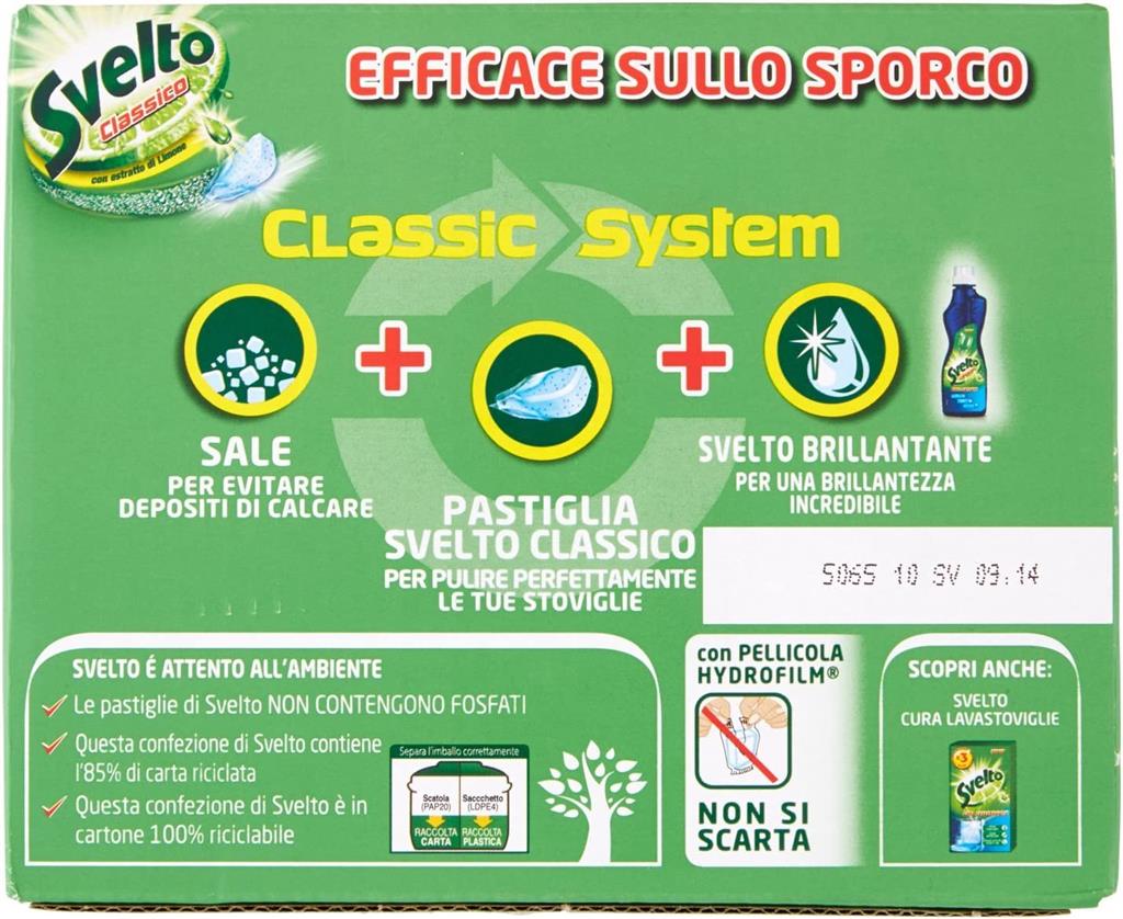 Il numero 1 del risparmio-TABS SVELTO LAVASTOVIGLIE CLASSICO FORMATO DA ...