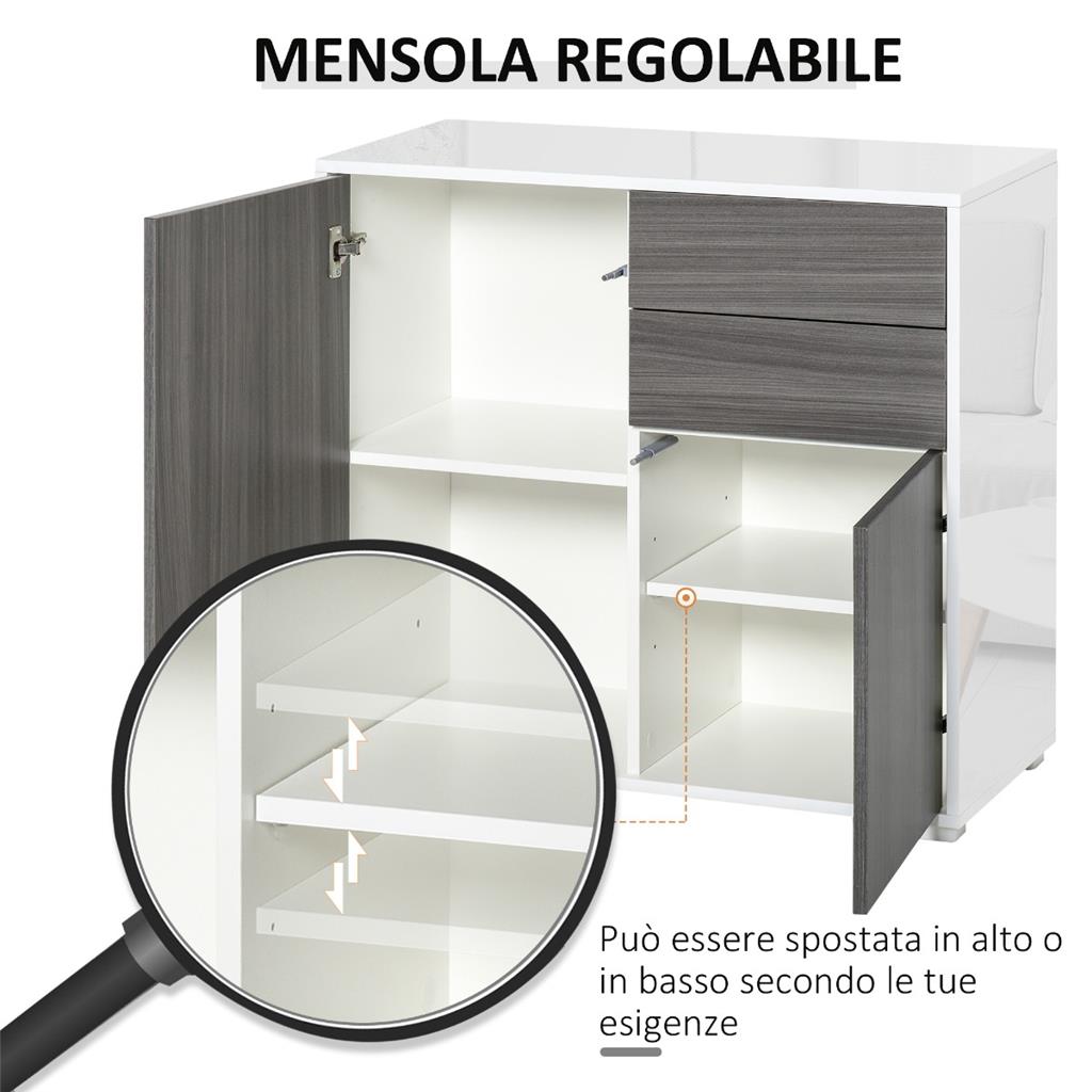 Il numero 1 del risparmio-MOBILETTO MULTIUSO 2 CASSETTI E 2 ARMADIETTI ...