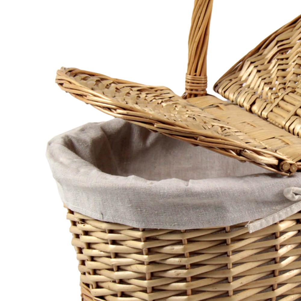 Il numero 1 del risparmio-CESTINO DA PICNIC OVALE IN VIMINI CON FODERA ...